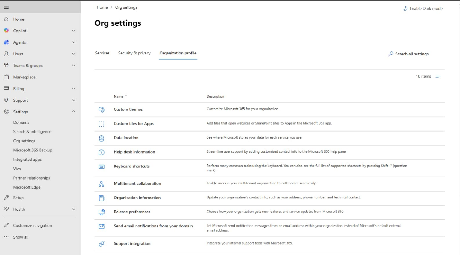 Configure Your Microsoft 365 Organizational Profile